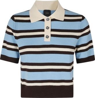 Pinko Pinko - Polo Gorgona - Femme - Tops - Bleu - Taille: 40 FR