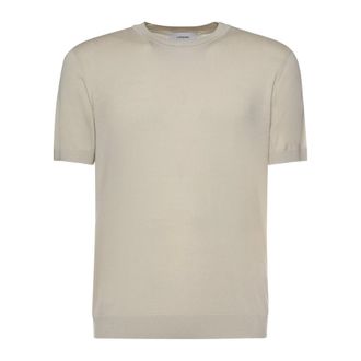 Lardini Homme, Tops, Beige, Taille: XL T-shirt &agrave; manches courtes et col rond