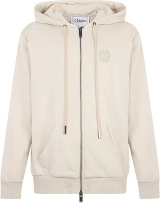 Iceberg Hoodie-Sweatshirt mit Rei&szlig;verschluss-Detail - - Sweatshirts & Hoodies - Herren - Beige - M