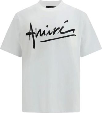Amiri Homme, Tops, Blanc, Taille: M The Script T-shirt