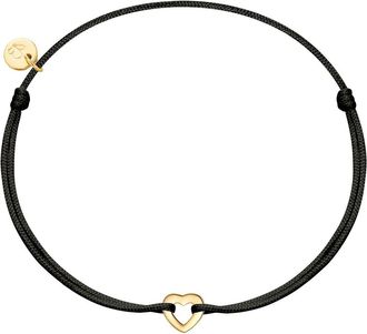 Glanzst&uuml;cke M&uuml;nchen Armband - Sterling Silber Armband Herz - Gr. ONESIZE - in Gold - f&uuml;r Damen