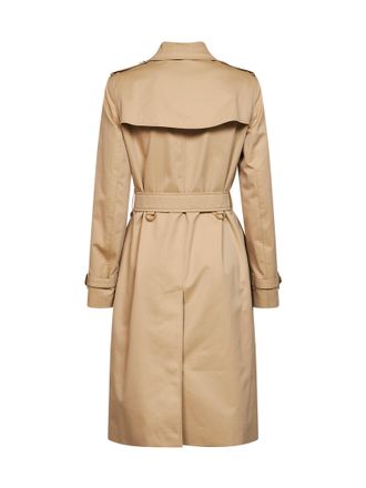 Burberry Womens Trench Coat Heritage Kensington Honey Beige Cotton & Raincoats