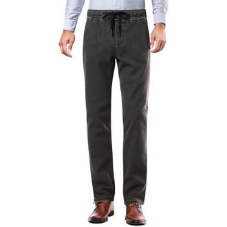 Generic Jean Homme Regular Pantalon Jeans Jean Homme dhiver et dautomne avec Doublure Polaire et Design &Eacute;pais pour Un Style Casual et Confortable