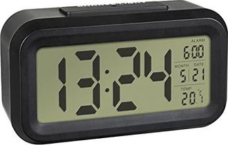 TFA Dostmann Lumio R&eacute;veil num&eacute;rique, 60.2018.01, avec temp&eacute;rature int&eacute;rieure, Affichage de lheure et de la Date, &eacute;clairage Nocturne Automatique, &eacute;cran LCD, Noir