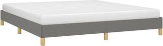 vidaXL Cadre de lit Gris fonc&eacute; 180 x 200 cm Tissu