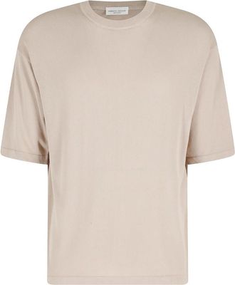 Roberto Collina Homme, Tops, Brun, Taille: XL Girocollo MC Comfy Fit