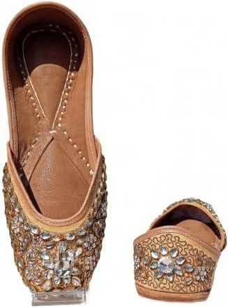 Generic Femmes Mariage Jutti Etnic Khussa Fashion Mojari Plat Wear Bellies US Taille 6-10 DLY, Design 5, 37.5 EU