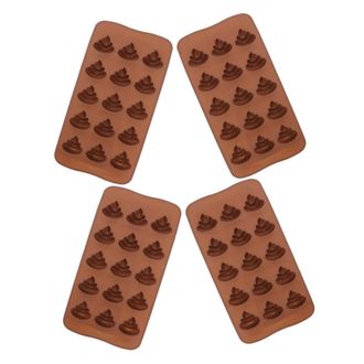 SOLUSTRE Silikon Schokoladenform Kackhaufen 15 Mulden Ofenfest Gefriergeeignet Lustige Kleiner Backform F&uuml;r Pralinen Dessert Und S&uuml;&szlig;igkeiten