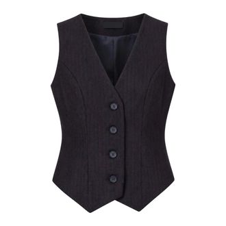 Twentyfourhaitch Gestreifter Weste - - Jackets - Damen - Blau - XL