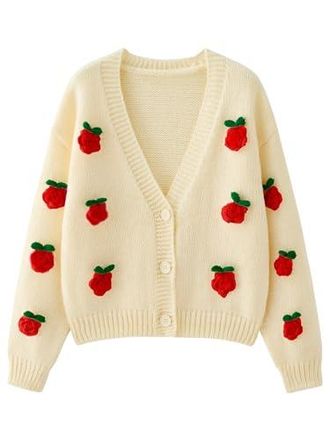 Generic Cardigan arc-en-ciel &agrave; manches longues pour femme, coupe d&eacute;contract&eacute;e, v&ecirc;tement dext&eacute;rieur color&eacute; en crochet pour lautomne et lhiver, taille unique po