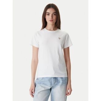 Guess T-Shirt W4YI10 J1314 Wei&szlig; Regular Fit