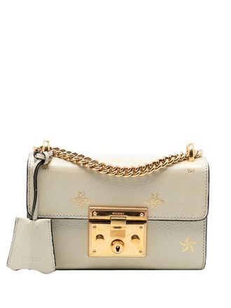 Gucci 2016-2025 Small Leather Bee Star Padlock crossbody bag - Blanc