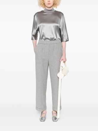 PESERICO Womens Elastic-Waist Wool Trousers Aw25 W
