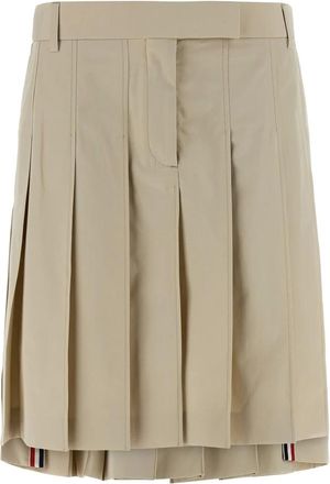 Thom Browne Femme, Jupes, Beige, Taille: 36 FR Mini-jupe pliss&eacute;e