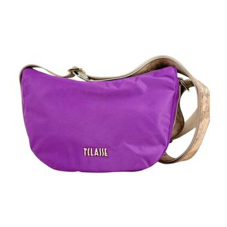 Alviero Martini 1A Classe Femme, Sacs, Violet, Taille: ONE Size Breeze Nylon Tracolla Mezzaluna Piccola
