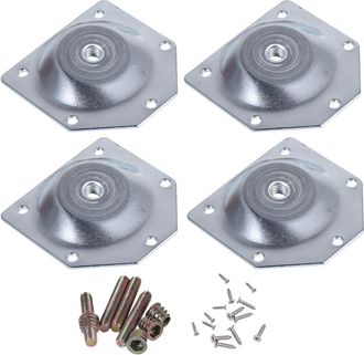 SOLUSTRE Ciieeo 6 St&uuml;ck Tischbeinverbinder Abgeschr&auml;gte Eisenplatten mit Dichtung M&ouml;belbefestigung f&uuml;r Tischbeine Kompatibel mit Nordischen Teetischen und St&uuml;h