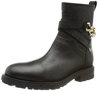 Love Moschino Femme Stivaletti da Donna, Pre Collezione Autunno Inverno 2021 Bottine, Noir, 40 EU