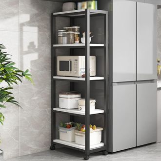 Generic 5-St&ouml;ckiges K&uuml;chenregal, Schmales B&auml;ckerregal mit Rollen for Badezimmer, Schlafzimmer, Wohnzimmer Zimmer