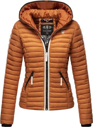 Navahoo Damen Jacke Steppjacke Übergangsjacke gesteppt Herbst Kapuze B811 [B811-Kim-Cinnamon-G.-Gr.XS]