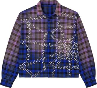 Vale chemise Inferno en flanelle &agrave; ornements - Bleu