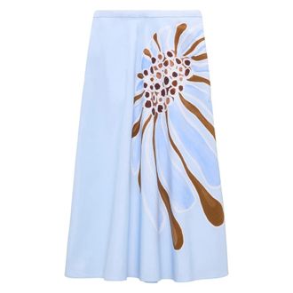 Dorothee Schumacher Femme, Jupes, Bleu, Taille: 42 FR Jupe Floral Power