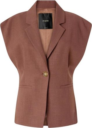 Pinko Pinko, Femme, Vestes, Brun, Taille: 38 FR Floella Vest