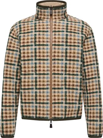 Moncler Moncler Sweat Zipp&eacute; R&eacute;versible En Teddy, Homme, Beige, Taille: Xxl