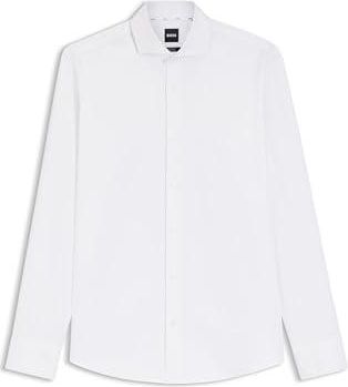 BOSS Hommes H-JOE-spread-C1-222 Chemise Regular Fit en Twill de Coton Stretch Facile &agrave; Repasser