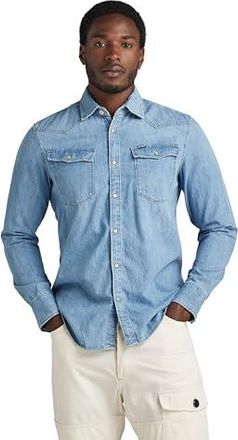 G-Star G-Star Homme Chemise Unisex 3301 Slim, Bleu (medium aged D12697-D013-071), S