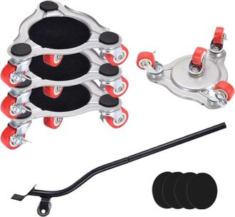 Generic M&ouml;belschieber - M&ouml;beltransporter Mit n, Robuster Dreieckiger Flachwagen, Gro&szlig;es Werkzeug Zum Bewegen Von M&ouml;belhebern Aus Karbonstahl | F&uuml;r Zuhause, Kl