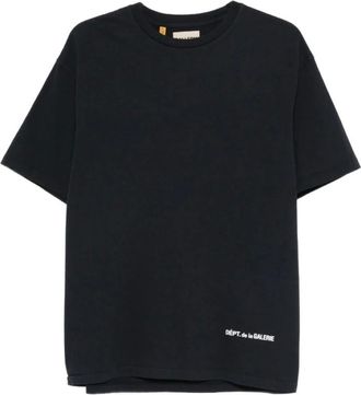 Gallery Dept. Homme, Tops, Noir, Taille: S T-Shirt &agrave; Manches Courtes et Col Rond