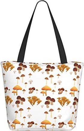 AOOEDM Le sac &agrave; provisions pour femme &agrave; motif de champignons vari&eacute;s 33 x 28 x 19 cm. Le cadeau parfait pour la Saint-Valentin. Cest de la Saint-Valentin pour