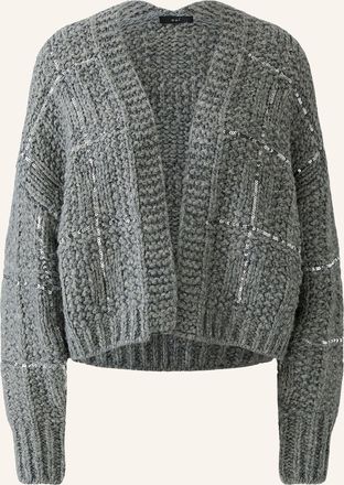 Oui Strickh&uuml;lle Mit Pailletten grau