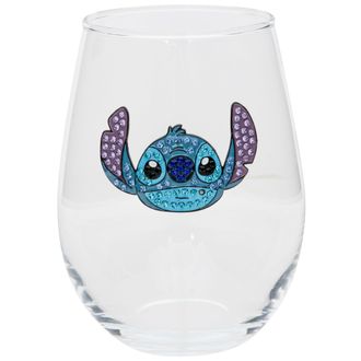 Jerry Leigh Lilo & Stitch ZM1410/S9523A Weinglas ohne Stiel mit Strass-Gesicht