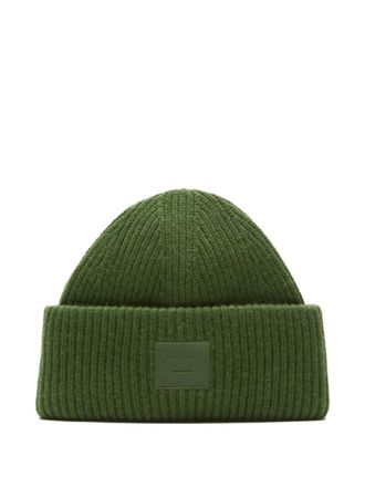 Acne Studios chapeau nervur&eacute; &agrave; patch - Vert
