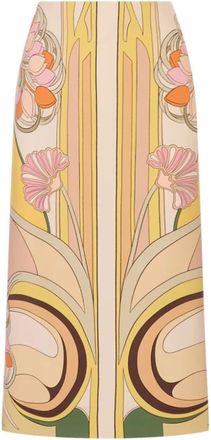 La DoubleJ Femme, Jupes, Multicolore, Taille: 40 FR Pencil Skirt Tulip Plac&eacute;e