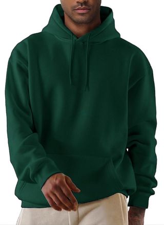 EUDOLAH Damen Herren Langarm Fleece Kapuzenpullover Hip Hop Hoodie Sweatshirt Paare Unisex Kapuzenjacke mit Tasche Z-gr&uuml;n XL