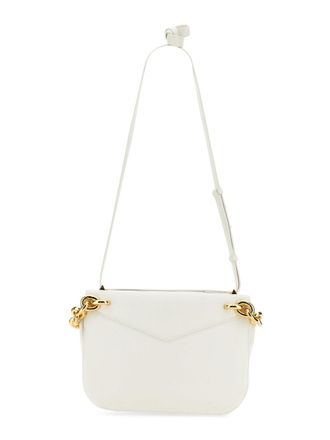 Bottega Veneta Womens Leather Shoulder Bag Mount White