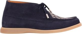 Dior Homme, Chaussures, Bleu, Taille: 43 EU Suede Jacquard Chukka Boot