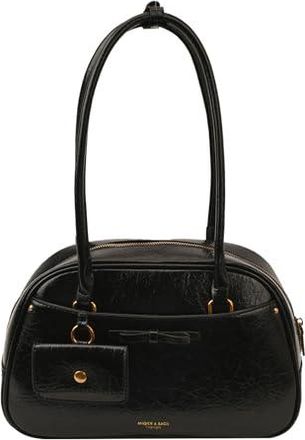 Generic Sac &agrave; main polyvalent en cuir synth&eacute;tique avec fermeture &eacute;clair - Couleur unie - Style vintage - Pour l&eacute;cole, le travail, le shopping, les voyages, un