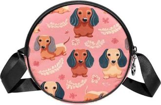 Generic Petit sac &agrave; bandouli&egrave;re circulaire pour femme, petit sac &agrave; bandouli&egrave;re avec fermeture &eacute;clair et bretelles r&eacute;glables style d&eacute;contract&eacute; pour femmes et f