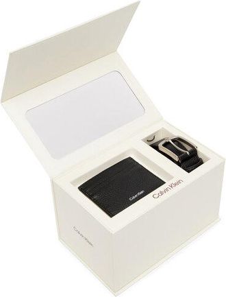 Calvin Klein Kartenetui und G&uuml;rtel Set Foil Emboss Cardholder + Belt LV04D0020G Schwarz
