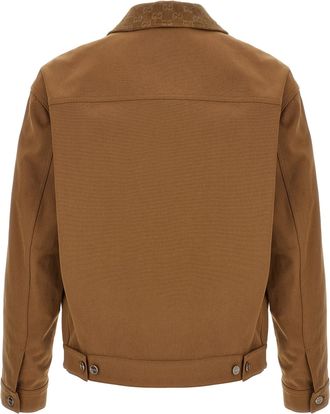 Gucci GG Corduroy Canvas Jacket - Tan