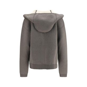 Rick Owens Reversible Wool Knit Cardigan - Gray
