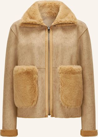 Milestone Jacke Msminu Zum Wenden Mit Kunstpelz braun