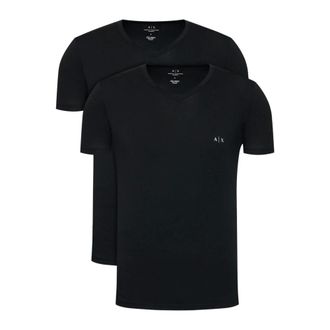 A|X Armani Exchange Homme, Tops, Noir, Taille: M Lot de 3 T-shirts col V en coton