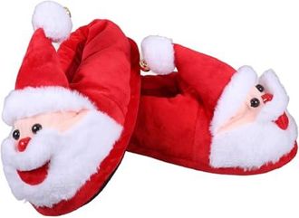 Frcolor Pantoufles Intérieur Antidérapantes Peluche Douce Motif Père Chauds pour Maison Hiver Confortables et Faciles à Enfiler pour Salon et Chambre