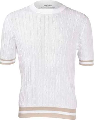 Gran Sasso Herren, Strickwaren, Wei&szlig;, 3XLGr&ouml;&szlig;e