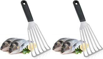 Metaltex 204452038 Fischwender Plancha, Edelstahl (Packung mit 2)