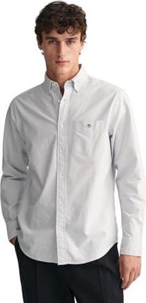 GANT Reg Oxford Banker T-Shirt à Rayures Chemise, Bleu Clair, XXXXXL Hommes